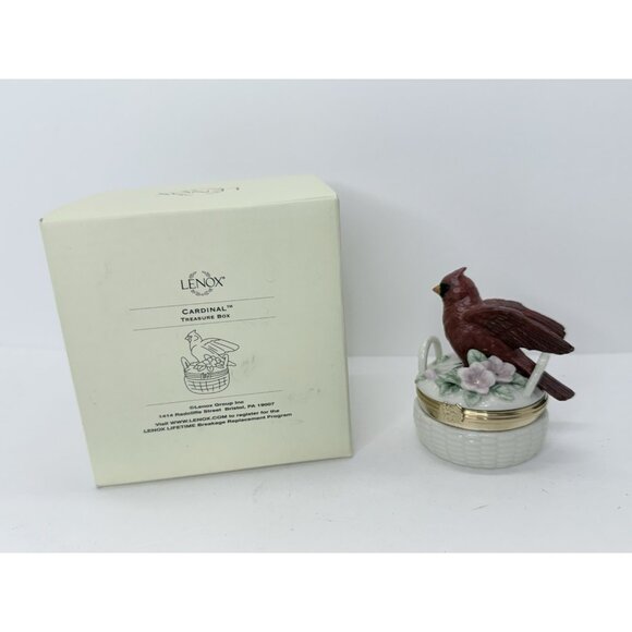 Lenox | Accents | Lenox Red Cardinal Bird Trinket Box Cardinal Sitting ...